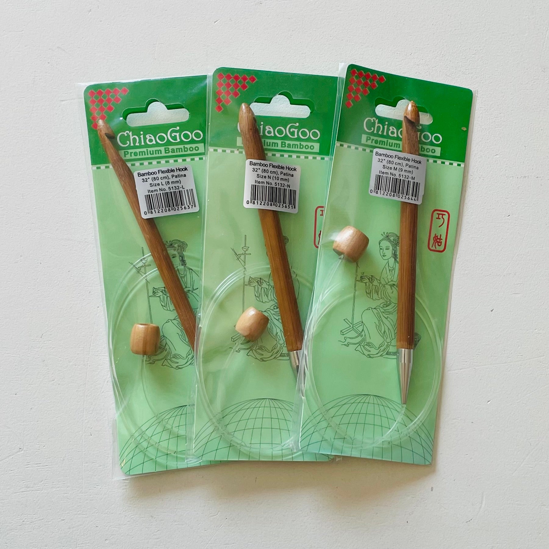 ChiaoGoo Bamboo Flexible Hook (80 cms) | The Yarn Inn